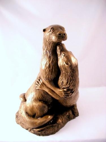 Small Watching Otter - White Sails Gallery